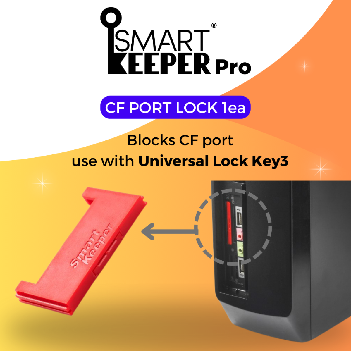 SMARTKEEPER CF Port Lock - Secure IT Data Protection